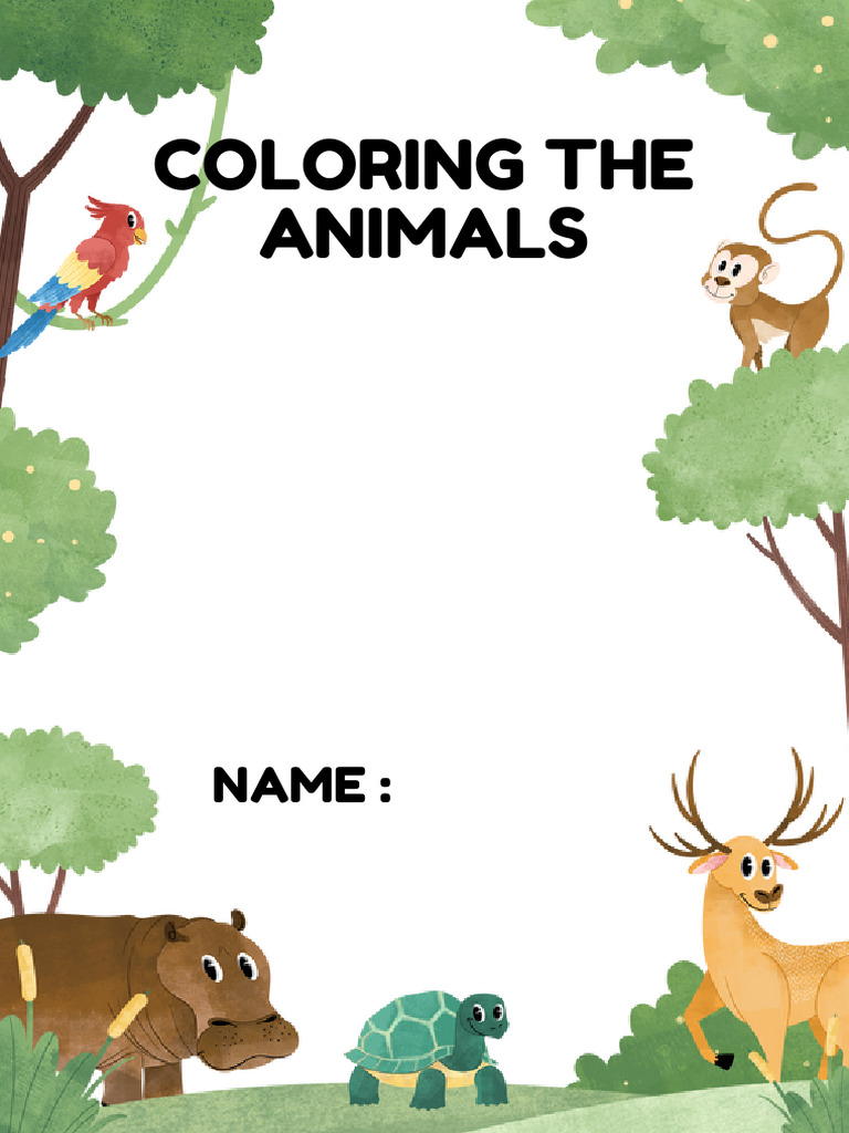 Coloring The Animals | PDF