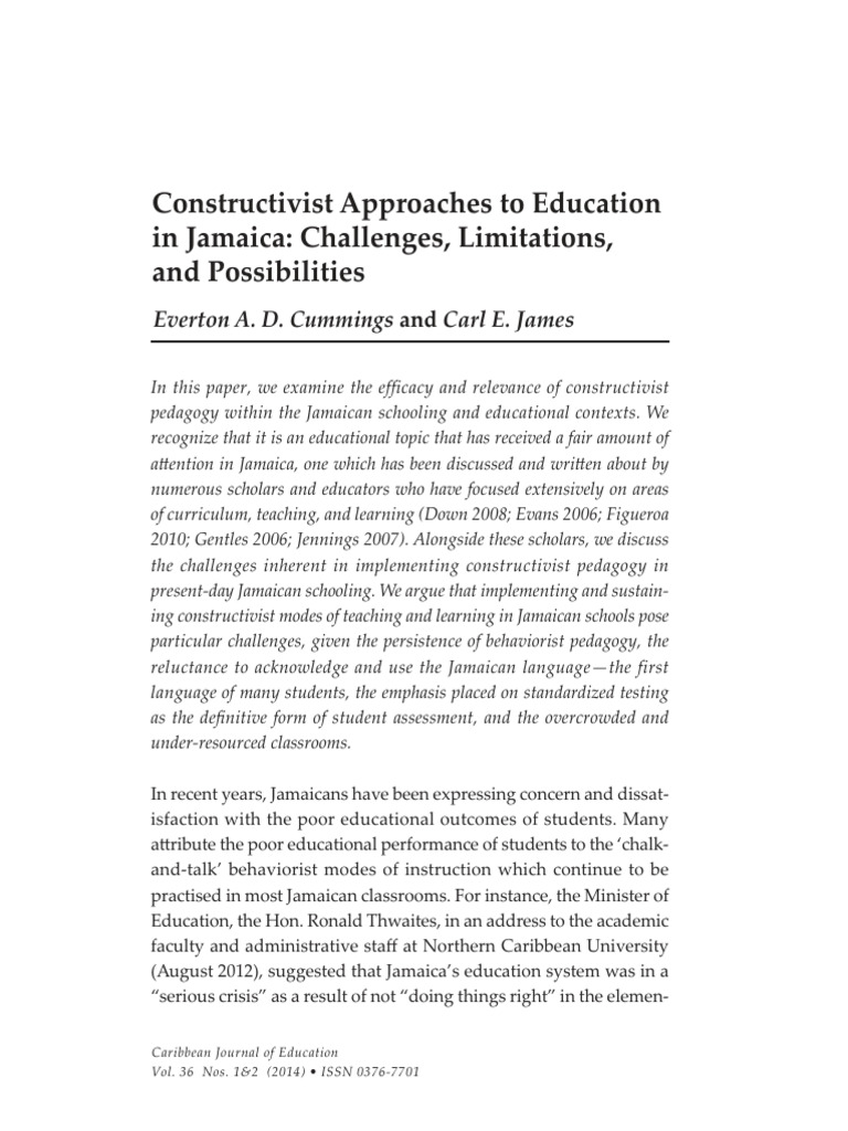 Cummings and James 2014 Constructivism Teaching in JA Conceptual Paper | PDF | Constructivism ...
