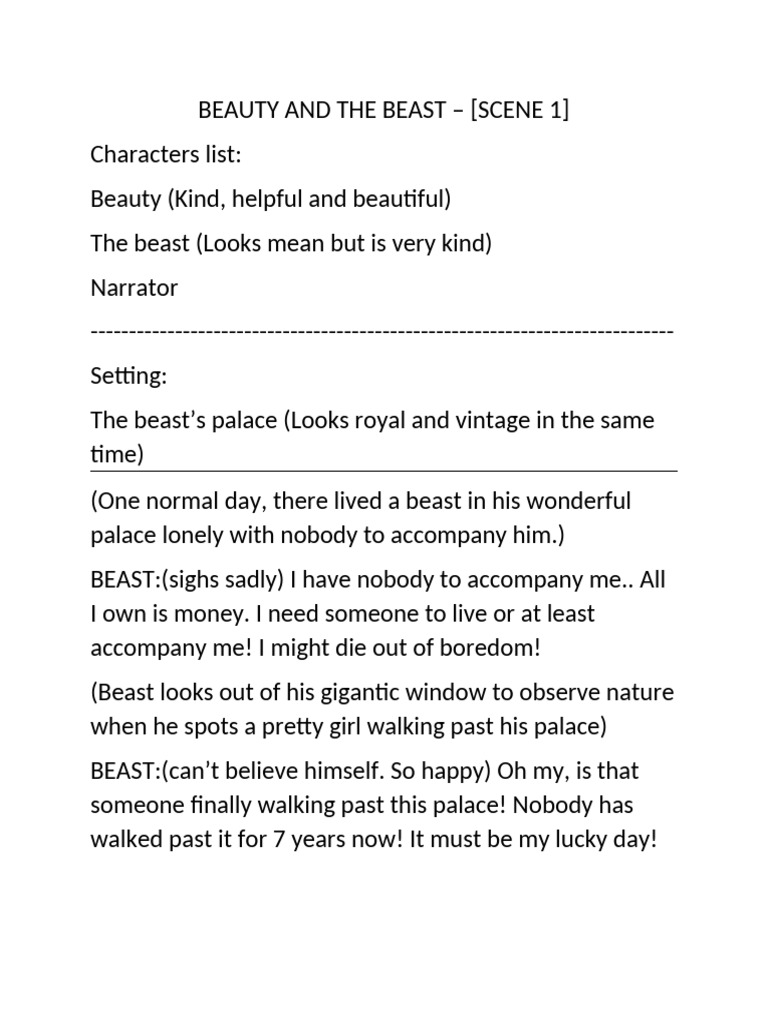 Beauty and The Beast | PDF