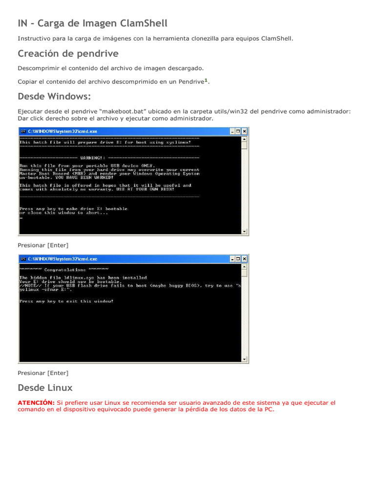 Instructivo Flasheo Clamshell | PDF