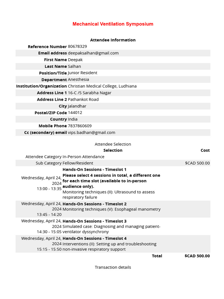 Mechanical Ventilation Symposium 2024 | PDF | Medicine | Medical Specialties