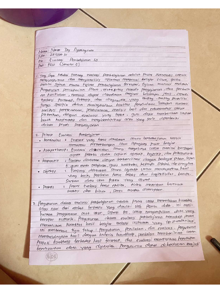 kuis_evalusai_ niken | PDF