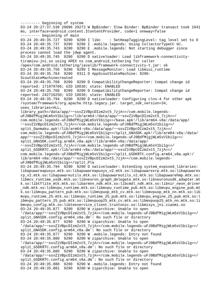 ML Logcat 1742825998561 | PDF | Computing Platforms | Computer Architecture