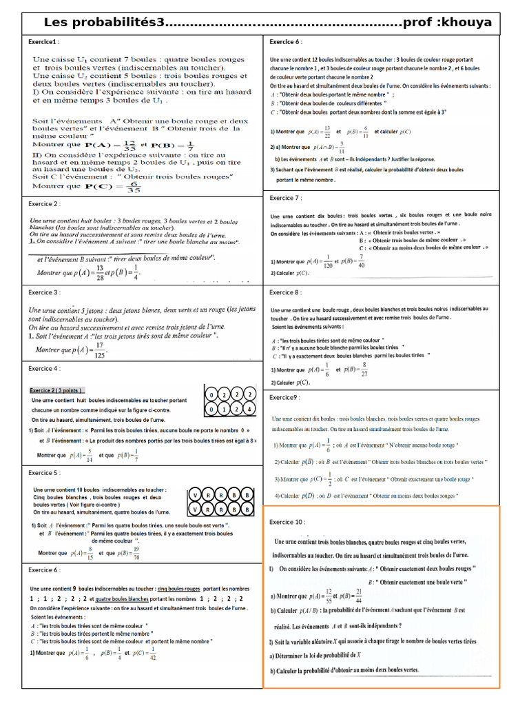 Probabilité 3 | PDF