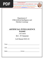 BAD402 Artificial Intelligence LAB MANUAL | PDF | Computer Programming | Theoretical Computer ...