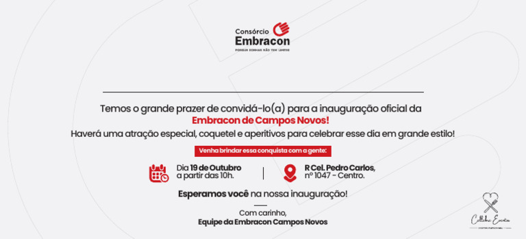 Inauguração da Embracon Campos Novos | PDF