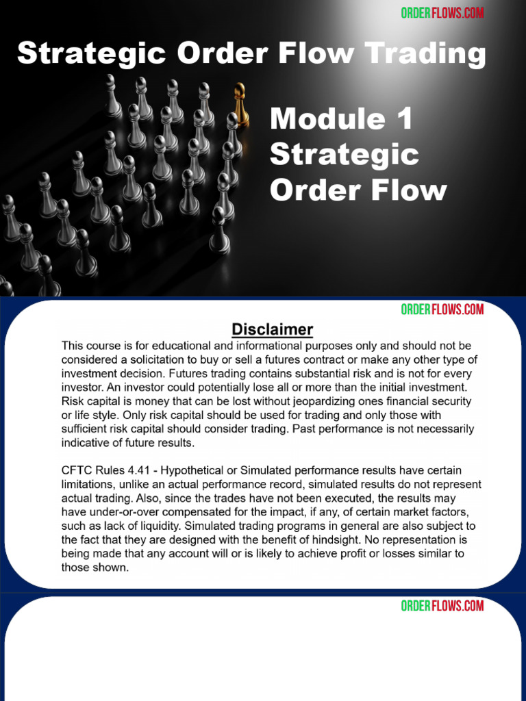 Module 1 - Strategic Order Flow | PDF | Market (Economics) | Market ...