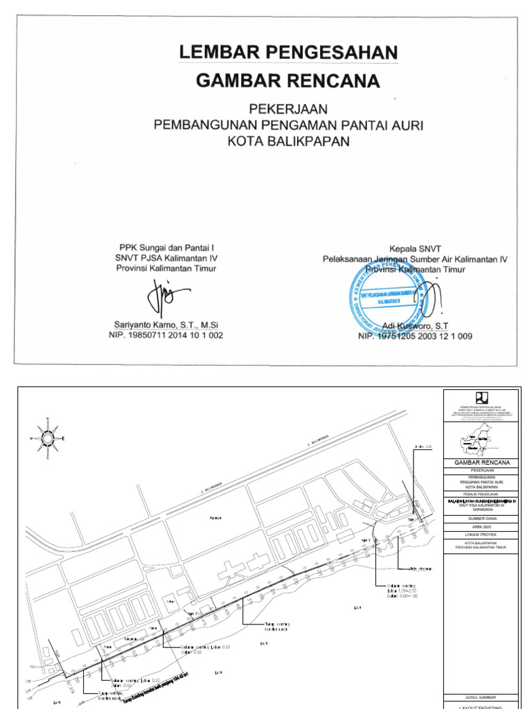 Gambar Pekerjaan Pengaman Pantai AURI Kota Balikpapan | PDF