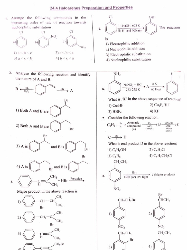 Haloarenes and Polyhalogen Compounds | PDF | Chlorine | Physical Chemistry