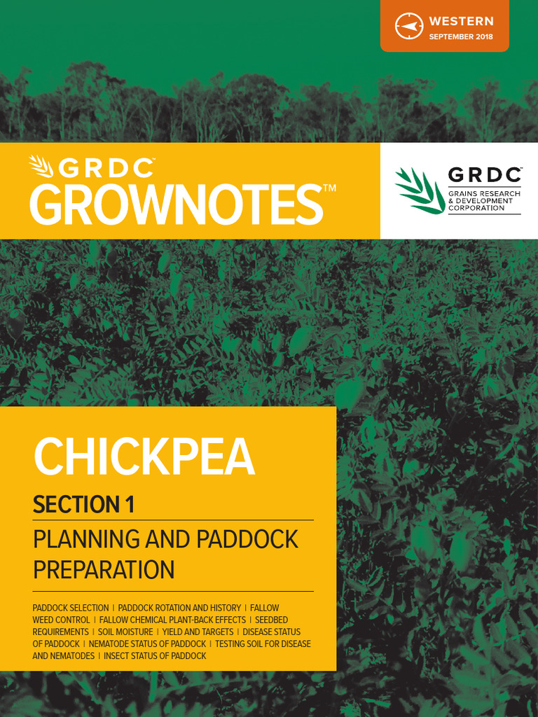 GrowNote Chickpea West 1 Paddock Prep | PDF | Soil | Crop Rotation