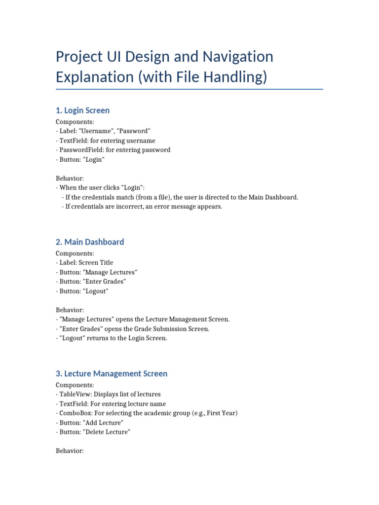 UI_Design_Navigation_File_Handling_Explanation | PDF | Login | User ...
