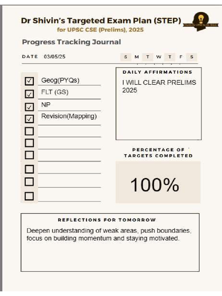 Progress Tracking Journal 3 - May | PDF