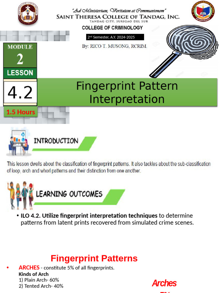 Fingerprint Pattern Types and Analysis | PDF | Fingerprint