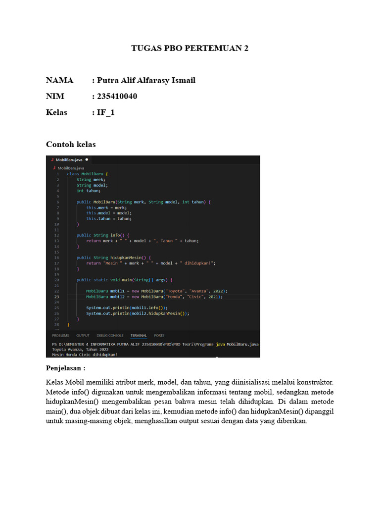 PBO tgs2_235410040_Putra Alif Alfarasy Ismail | PDF