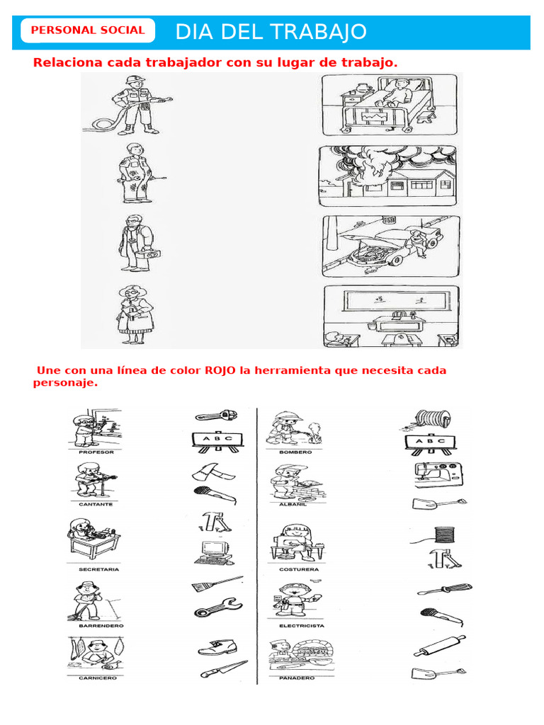 D3 A3 Ficha Ps. Dia Del Trabajo | PDF