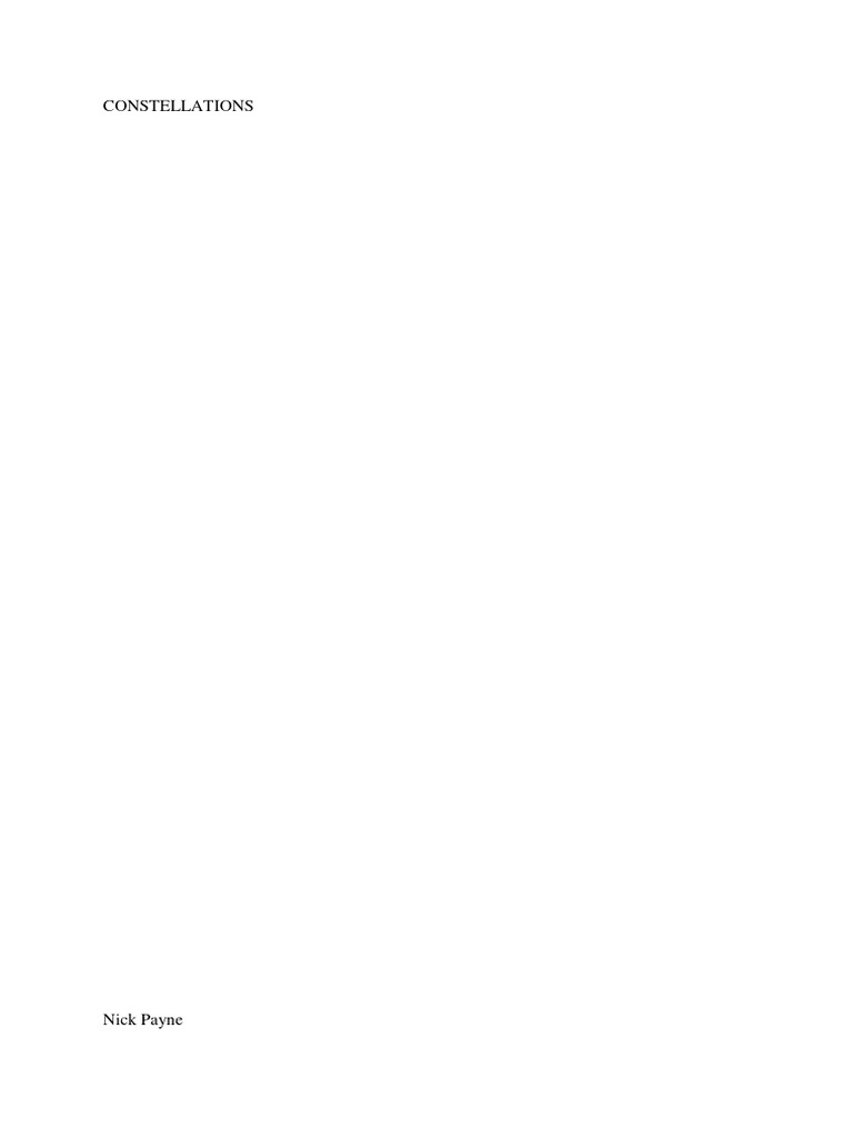 Nick Payne's Constellations Script | PDF | Honey Bee | Multiverse