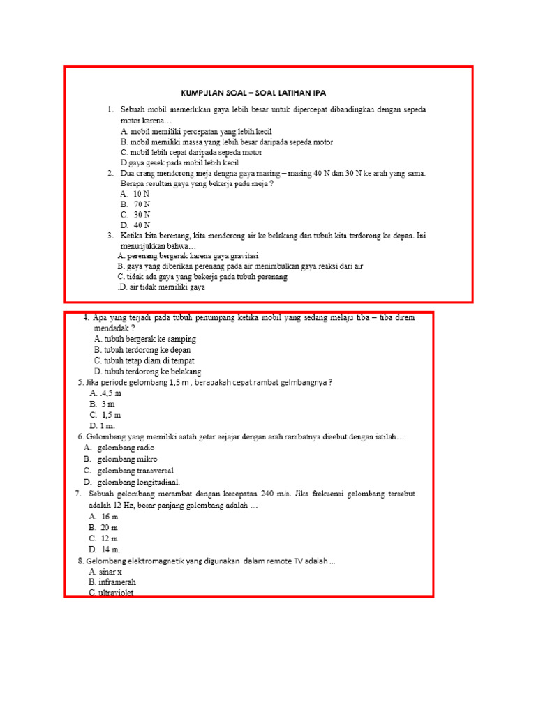 Kumpulan Soal Latihan | PDF
