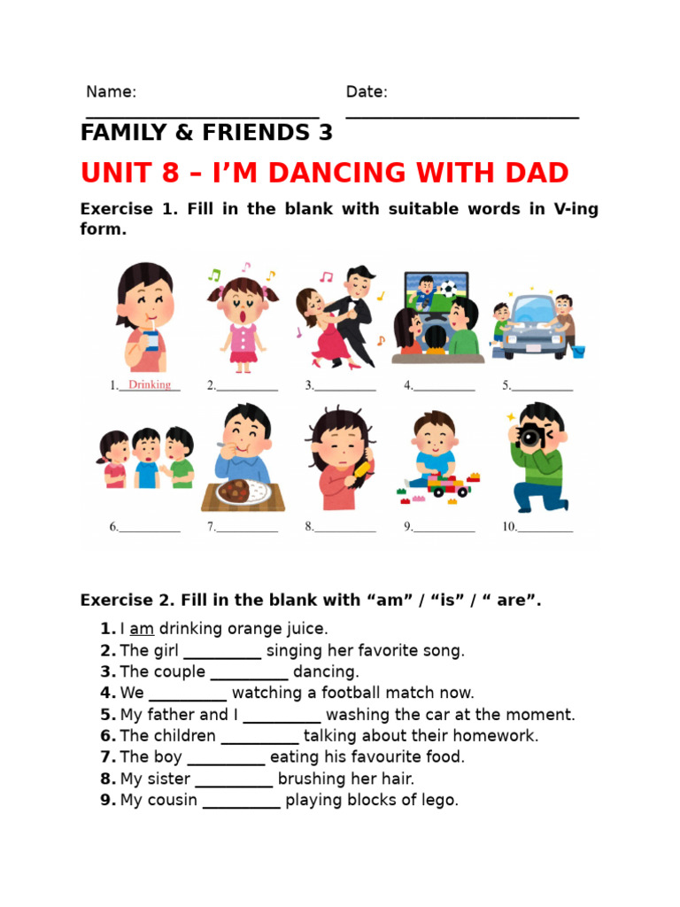 Family Activities and Exercises | PDF