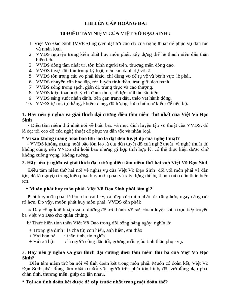 Ly Thuyet Vo Dao Vovinam Trung Đẳng | PDF