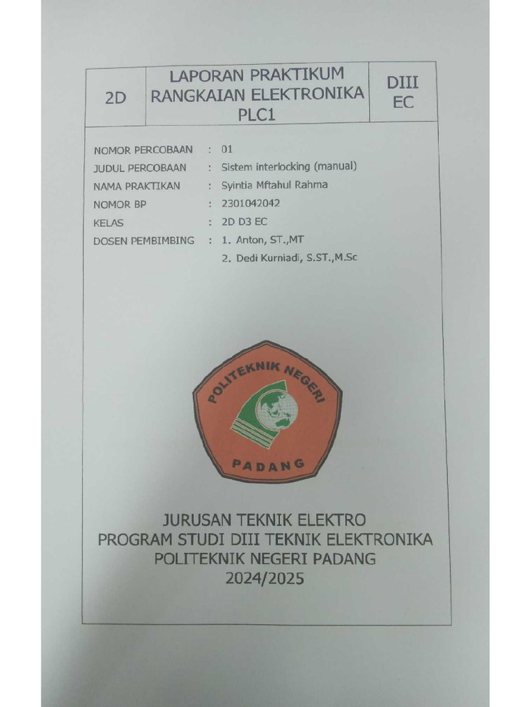 Laporan PLC 1 | PDF