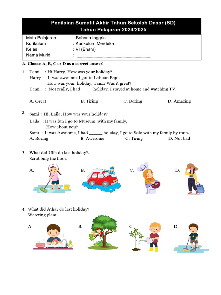Fix Soal Psat 2024-2025 - 20250430 - 094042 - 0000 | PDF | Spoon