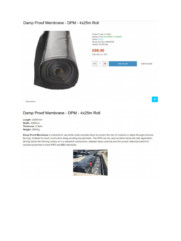 Damp Proof Product Sample | PDF