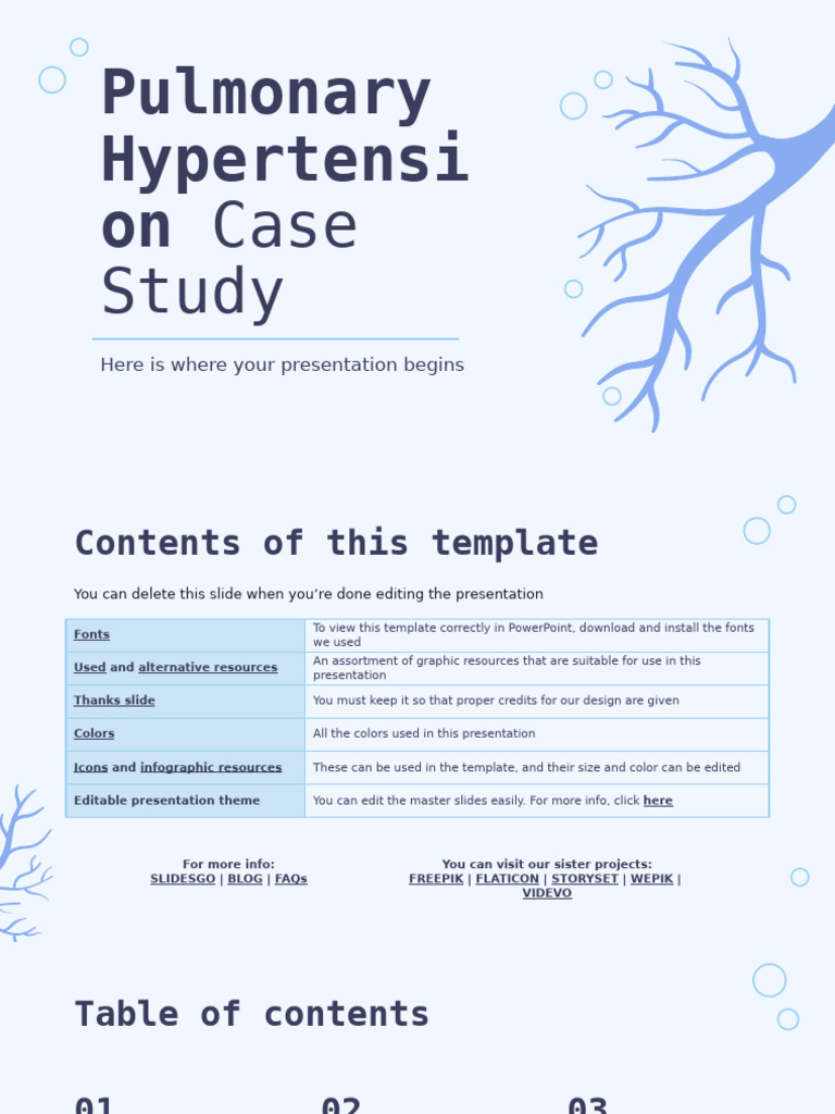 Pulmonary Hypertension Case Study by Slidesgo | PDF | Medical Diagnosis ...