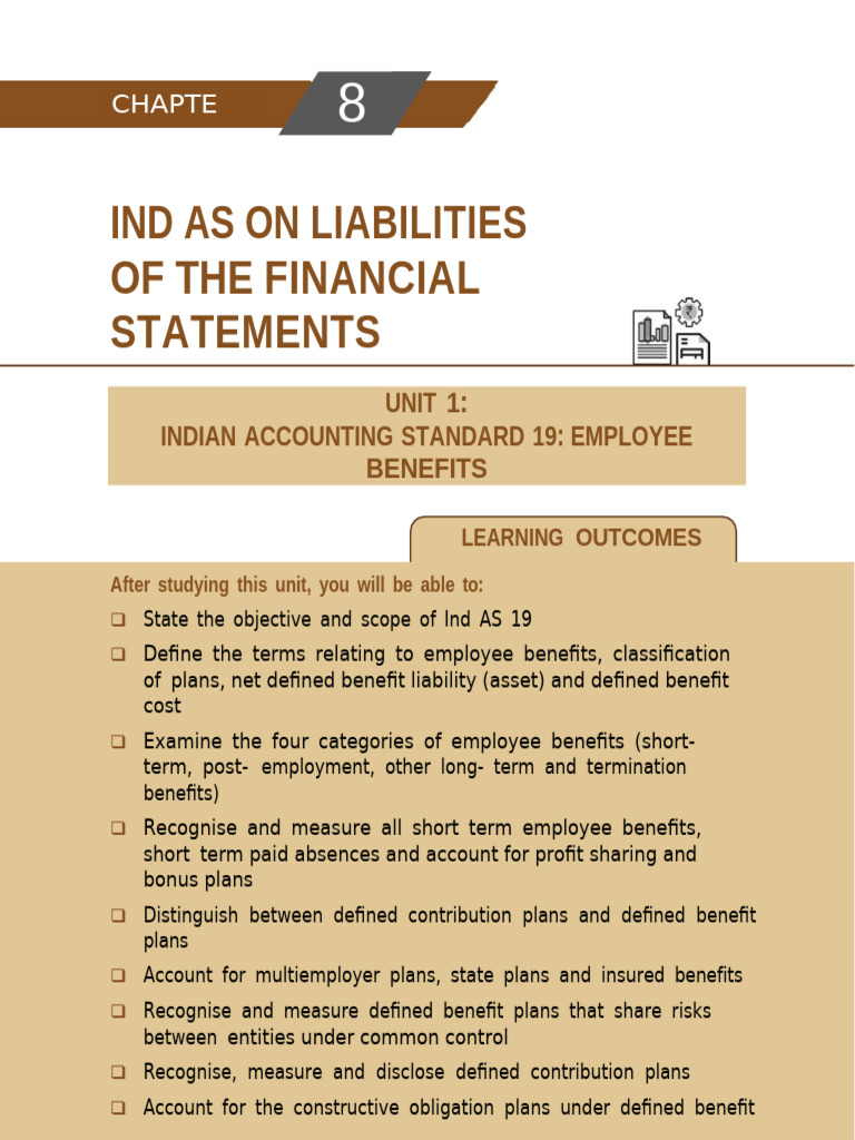 Ind as 19 - Employee Benefits | PDF | Employment | Defined Benefit ...