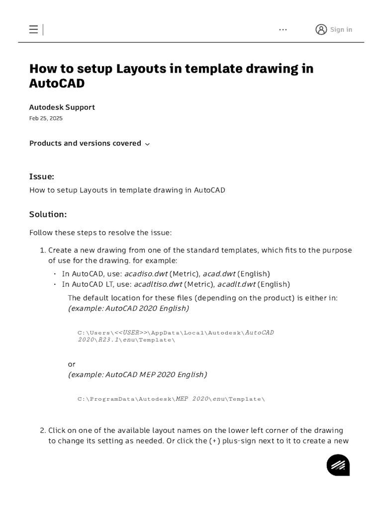 How To Setup Layouts in Template Drawing in AutoCAD | PDF | Auto Cad ...
