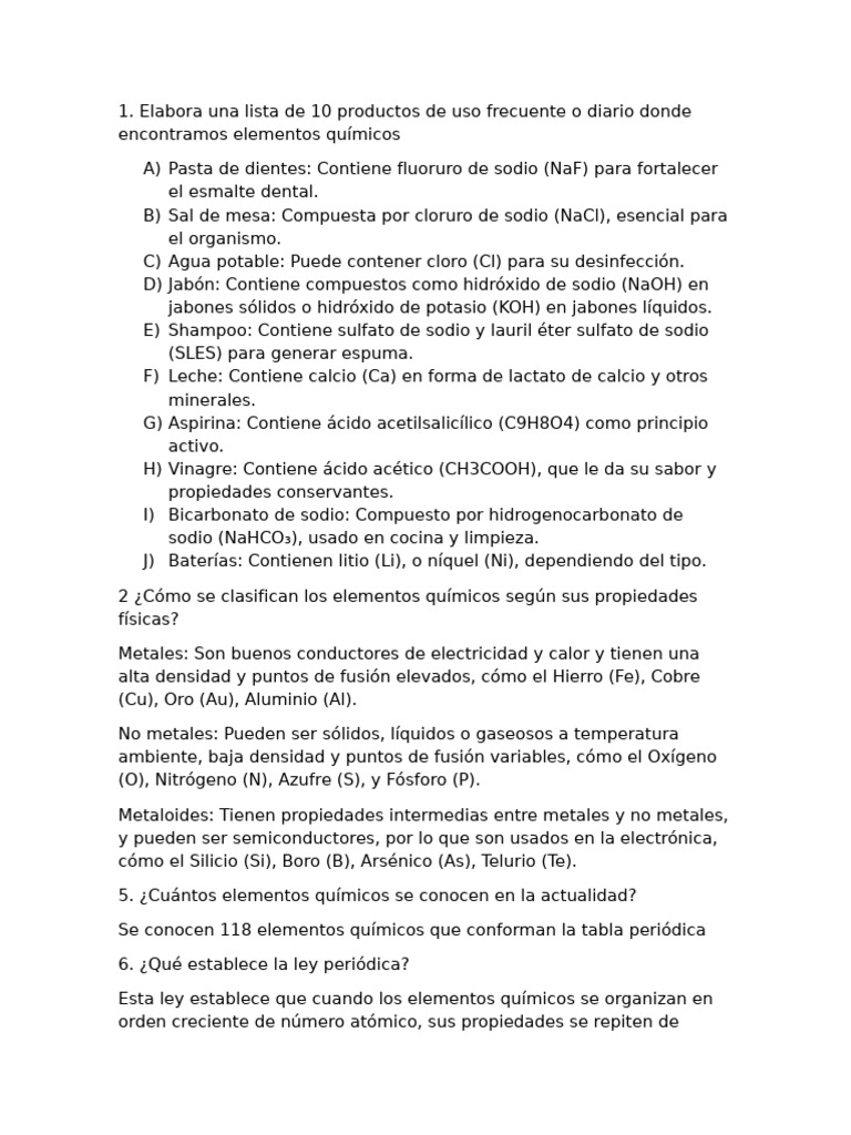 Elementos Quimica | PDF | Elementos químicos | Rieles