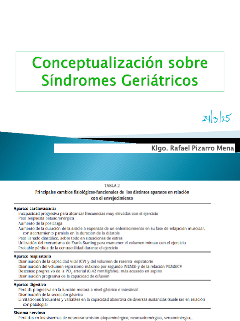 Concepto de Sindromes Geriatricos - Sarcopenia - Fragilidad 2 | PDF | Enfermedades y trastornos ...