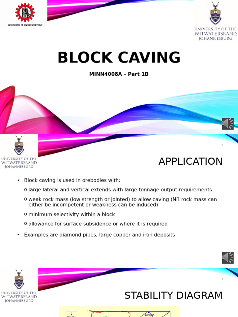 Block Caving Part 1B | PDF | Stress (Mechanics) | Cave