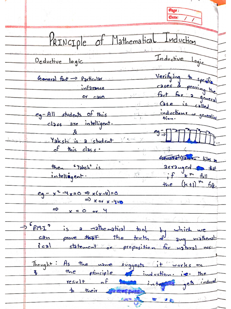 Principle of Mathematical Induction | PDF