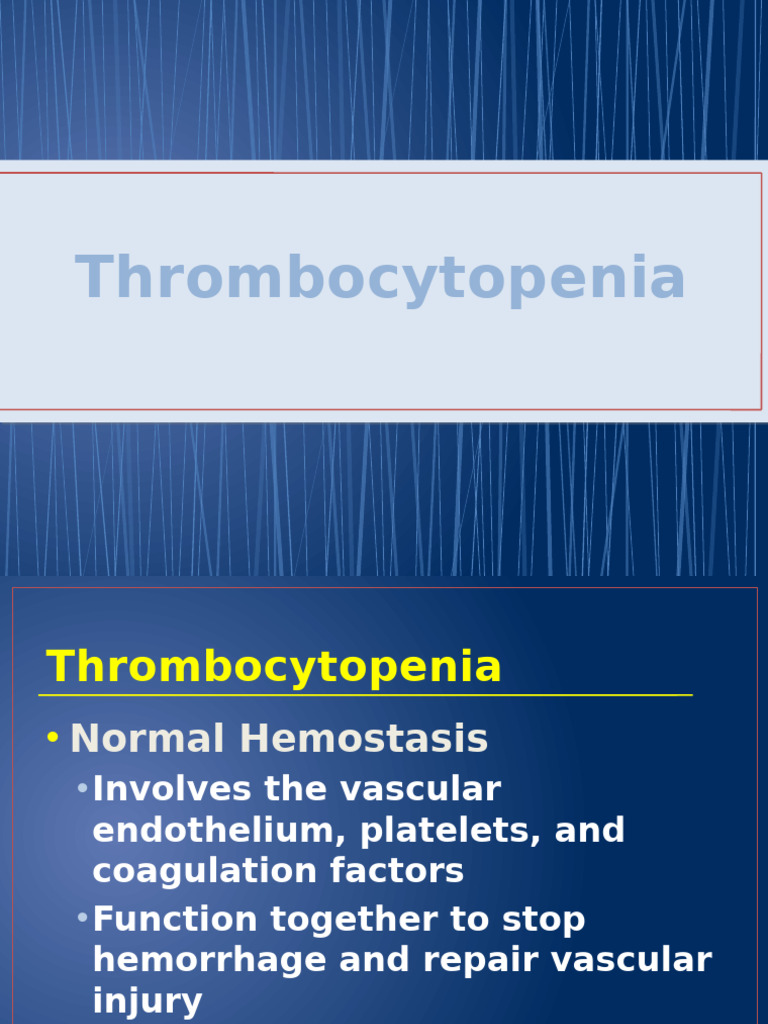 Thrombocytopenia ITP and HIT | PDF | Bleeding | Thrombosis