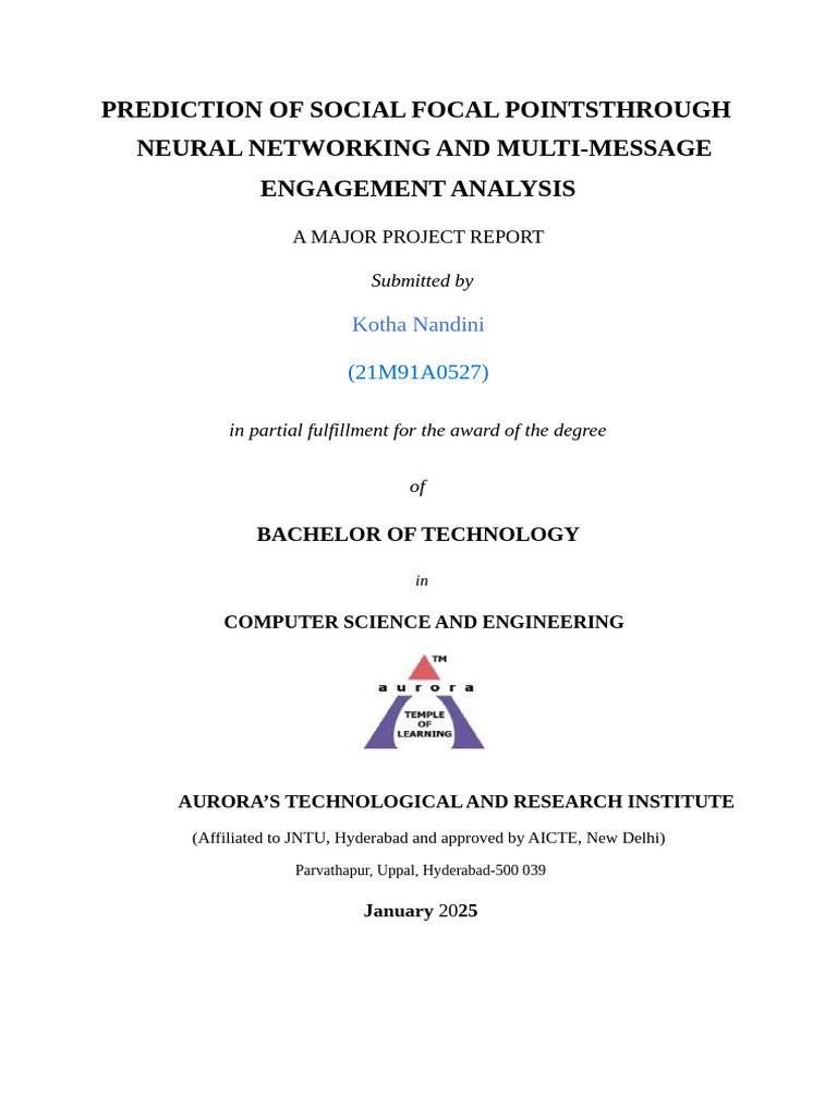 Mipl-J-2470 Prediction of Social Focal Points Through Neural Networking ...