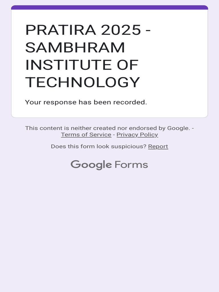 Pratira 2025 - Sambhram Institute of Technology | PDF