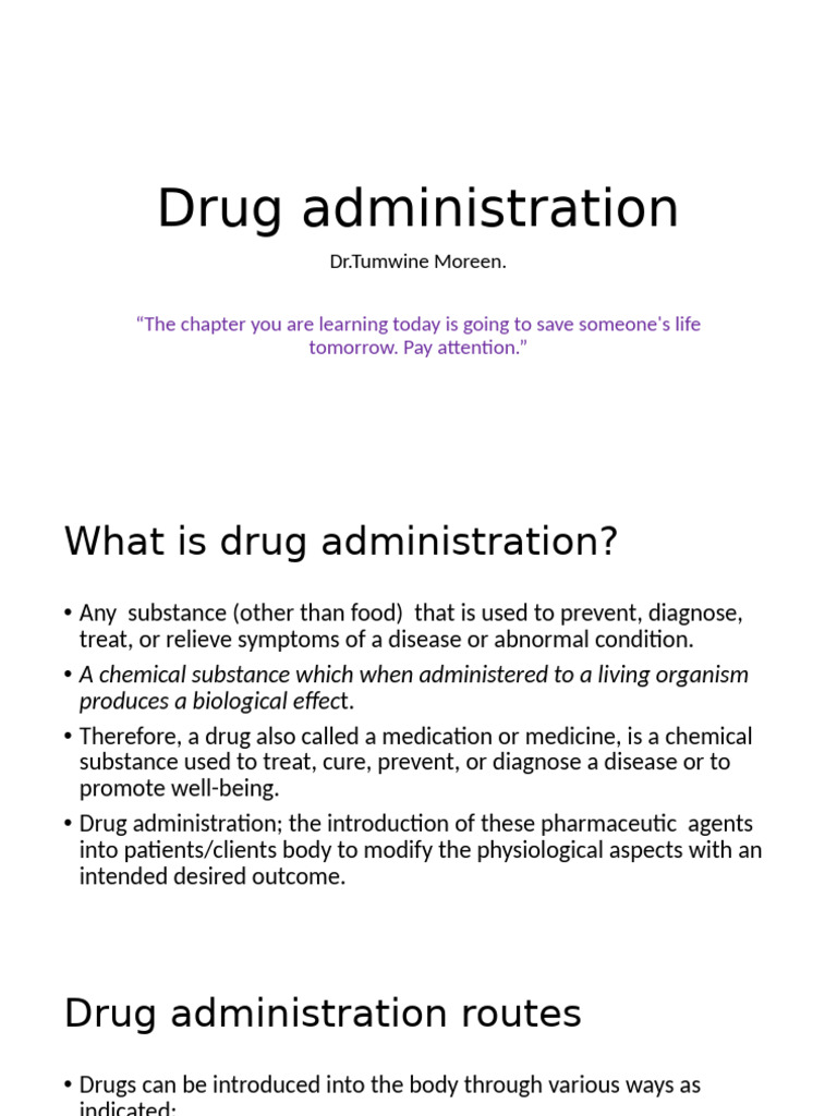 Drug administration | PDF | Medical Prescription | Pharmacology