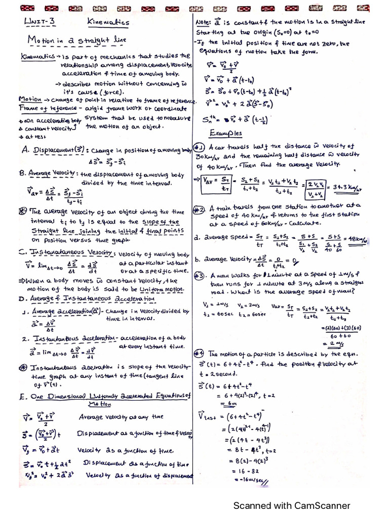 Grade 11 Physics Unit 3 | PDF