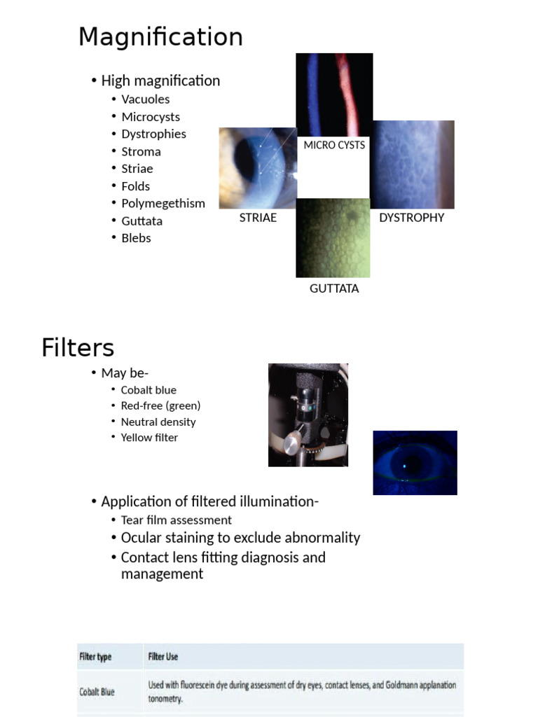 Slit Lamp Biomicroscopy Part 2 | PDF | Ophthalmology | Applied And ...