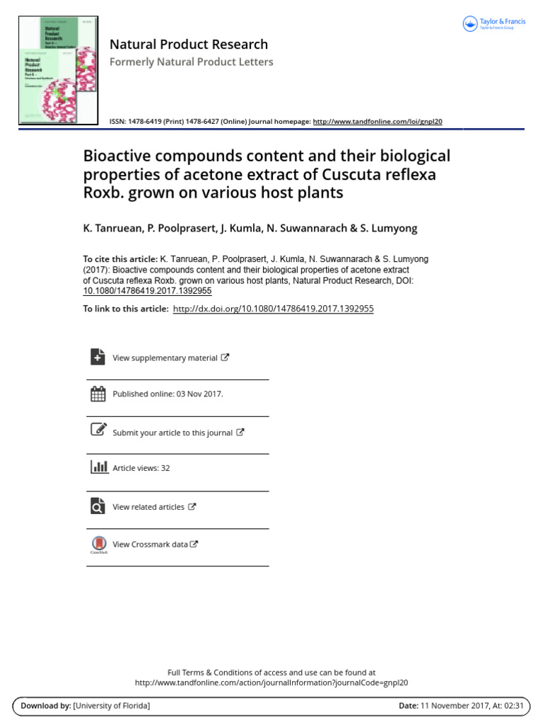 Bioactive Compounds Content and Their Biological Properties of Acetone ...