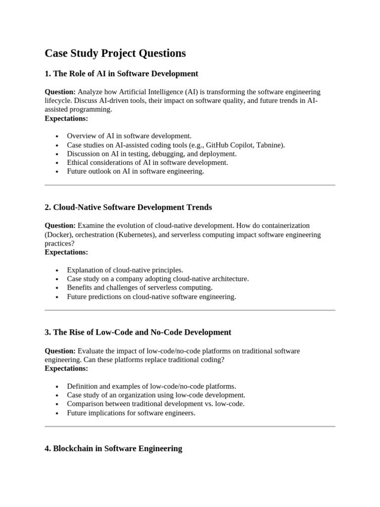 Case Study Project Questions | PDF | Artificial Intelligence ...