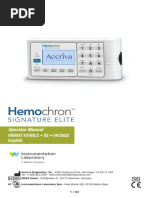 Hemochron Signature Elite ACT Procedure | PDF | Coagulation | Medicine