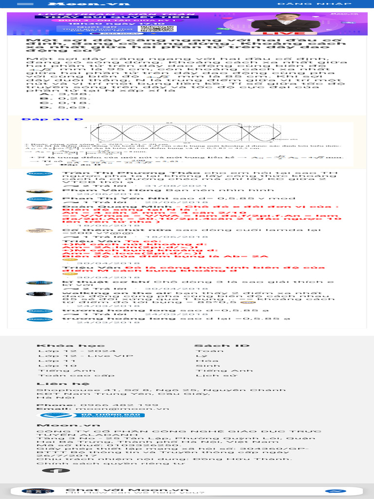 M Ts Idâyc NG Ngang V I Hai Uc NH, Ang Có Sóng D Ng. Kho NG Cách Xa NH Tgi Ahaiph NT Trên Dây ...