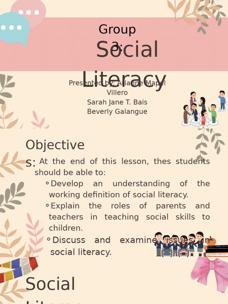 Understanding Social Literacy Skills | PDF