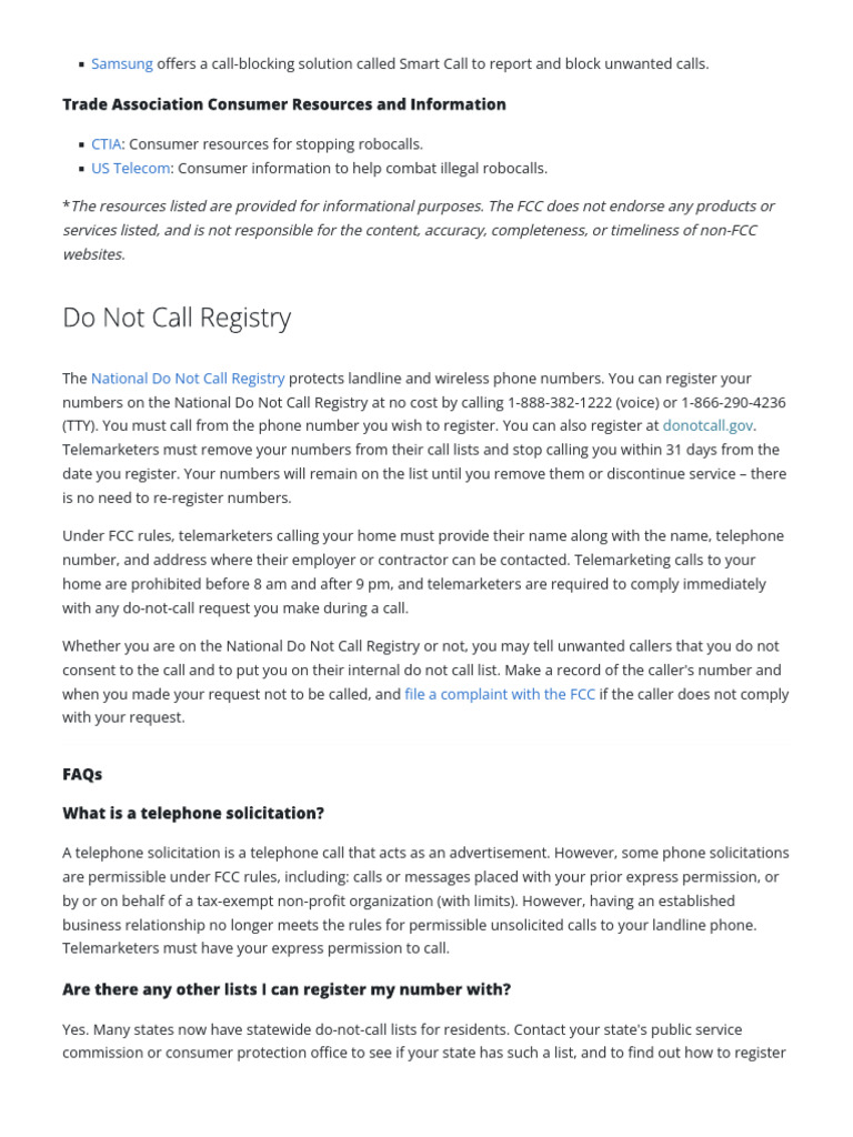 4 Stop Unwanted Robocalls and Texts - Federal Communications Commission | PDF | Oral ...
