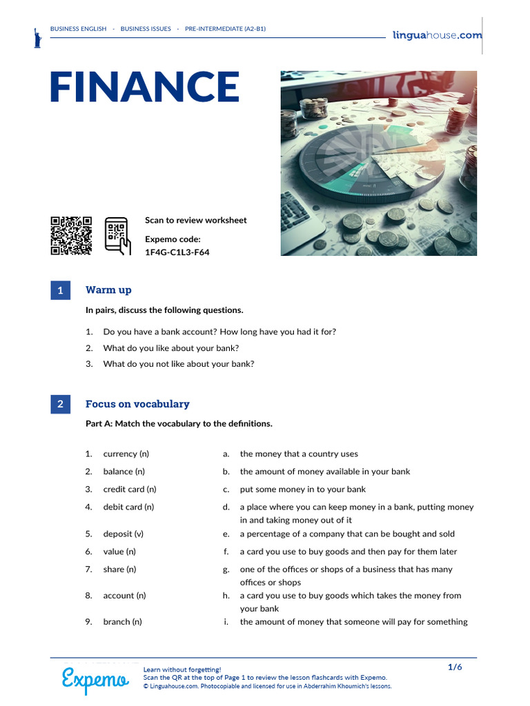 2finance American English Student A2 B1 | PDF | Credit | Finance & Money Management