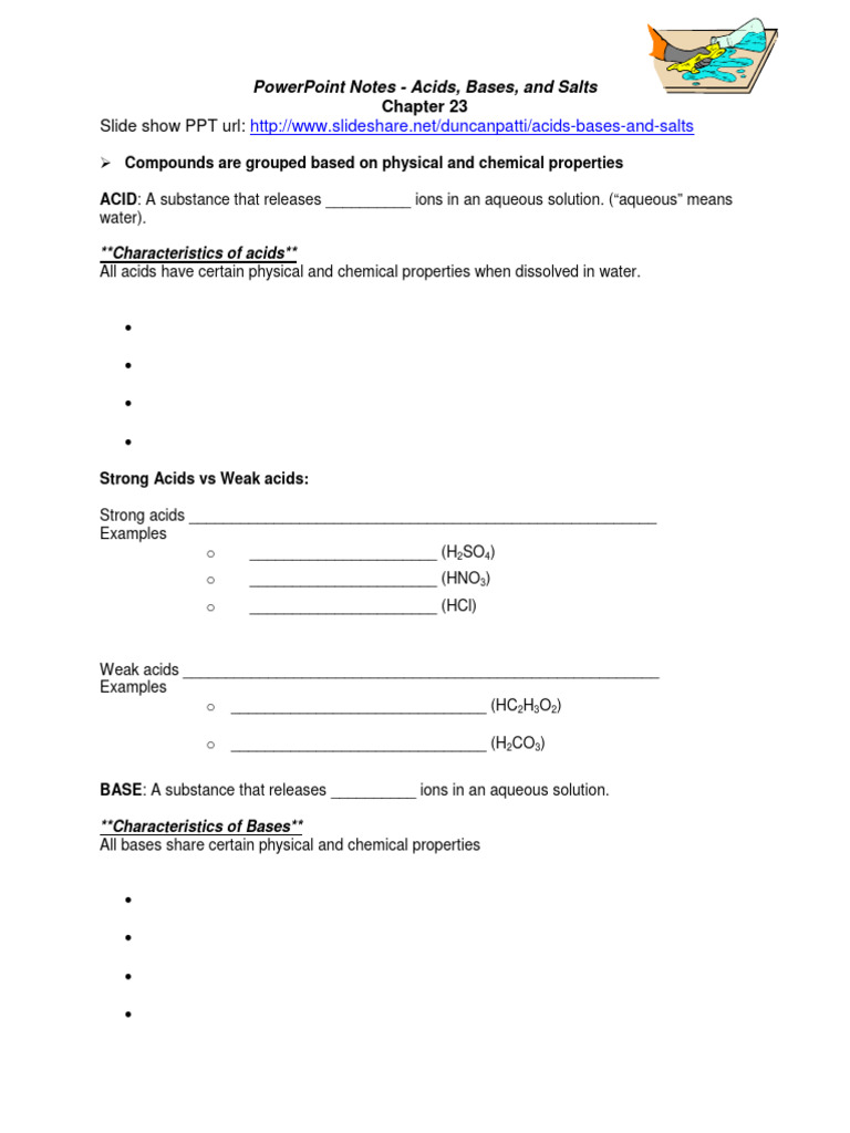 Acid Base Notes With SlidesharePPT13 | PDF | Acid | Materials