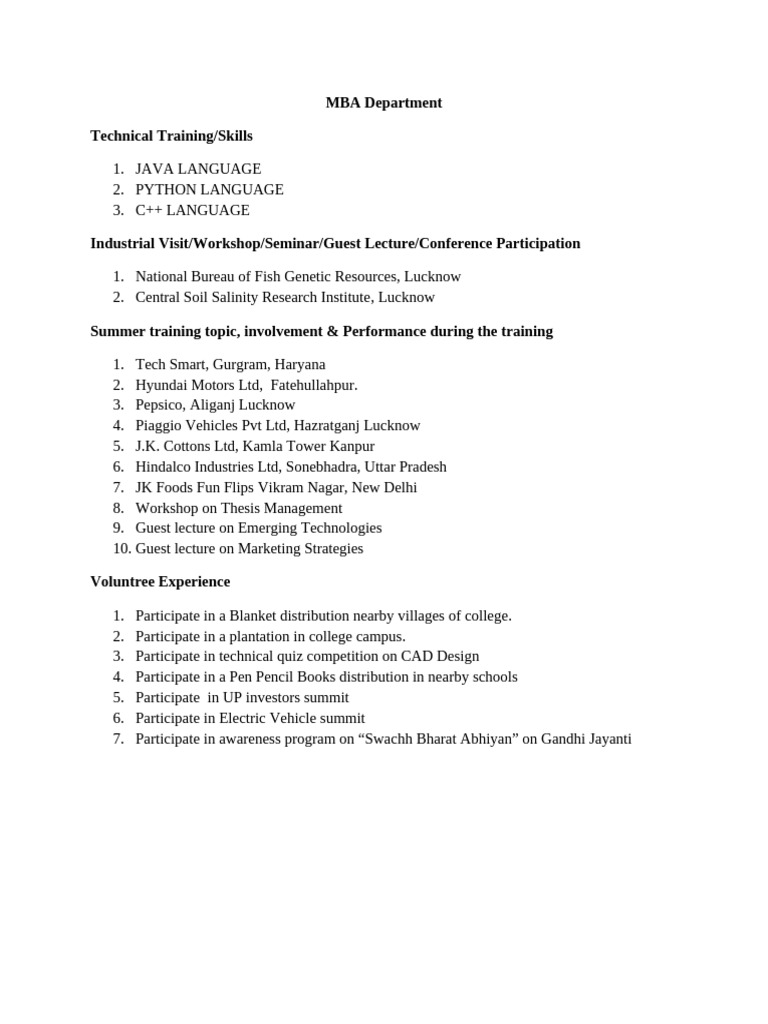 Mba Record of Workshop, Visit, Training For Mentor Work | PDF