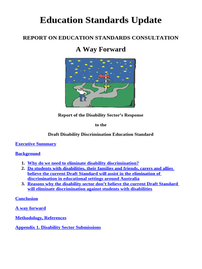 Education Standards Update | PDF | Disability | Discrimination