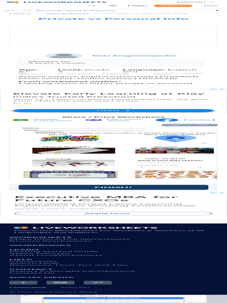 Private Vs Personal Info 406695 Tasia Anagnostopoulos | PDF